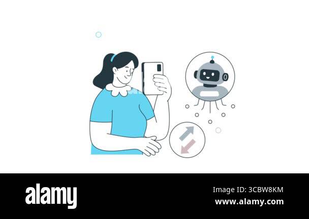 Ai communication 2d flat animation Stock Videos & Footage - HD and 4K ...