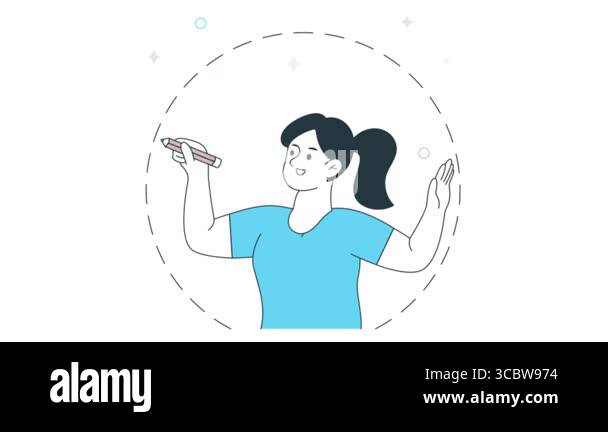 Personal Boundaries 2D Flat Animation Stock Video Footage - Alamy