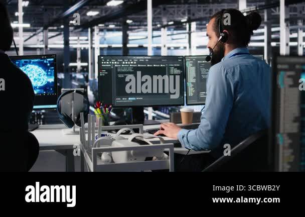 Data center admin using AI assistant to provide user technical support and solutions to users ...