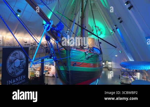 Oslo, Norway - July 7, 2025: Interior of the Fram Museum showing the ...
