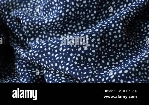 Close-Up of Polka Dot Polyester Fabric Rotate Stock Video Footage - Alamy