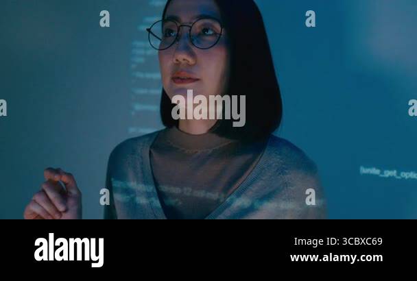 Group adult Asia female software developer mentor leader manager talk strategy plan to executive ...