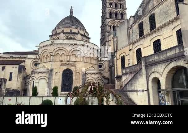 Rear view of the cathedral and adjoining museum featuring Romanesque ...