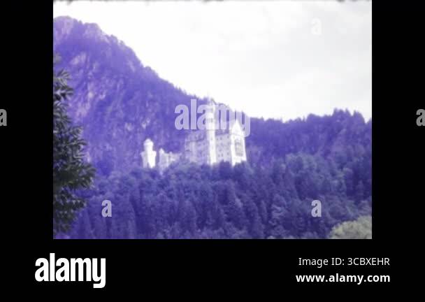Alton, united kingdom may 1978, vintage film showcasing bavarian alps ...