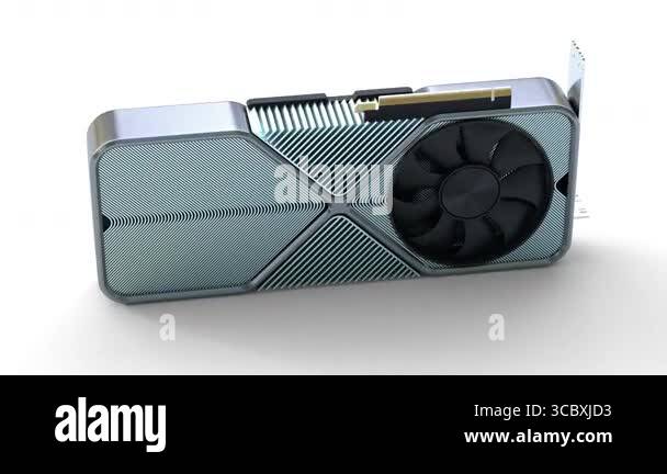 modern gpu on white background Stock Video Footage - Alamy