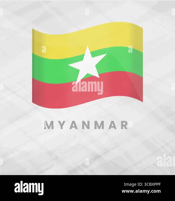 Myanmar national flag yellow Stock Videos & Footage - HD and 4K Video ...