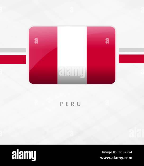 Vibrant Animated Peru Flag Waving in Button Frame with Bold Red and ...