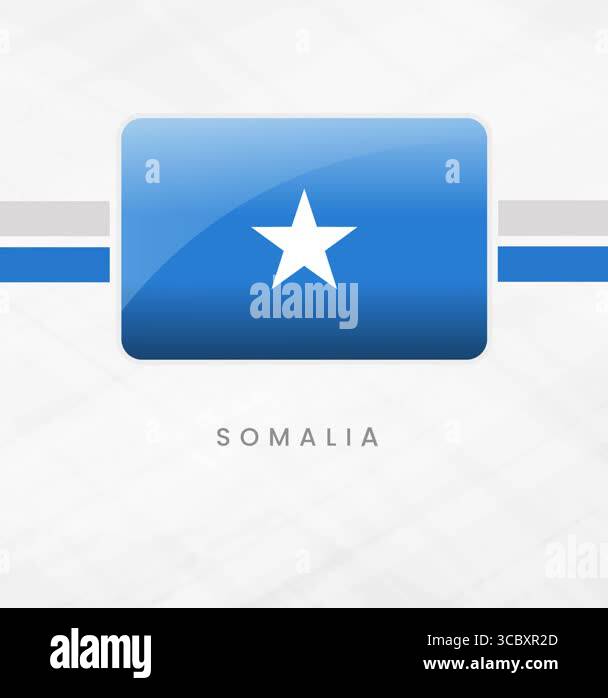Vibrant Animated Somalia Flag Waving in Button Frame with Bold Light ...