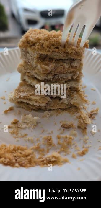 Savor a truly delightful layered dessert that features a wonderfully ...