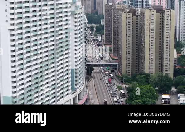 Lung Cheung Road Traffic Through Wong Tai Sin, July 19, 2025 Stock ...