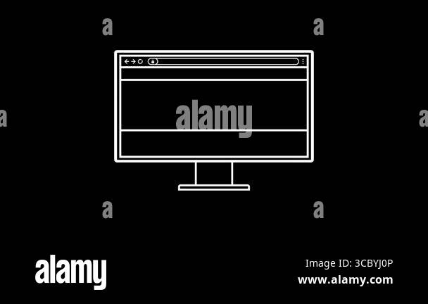 Modern display and screen with encryption ssl website animation ...
