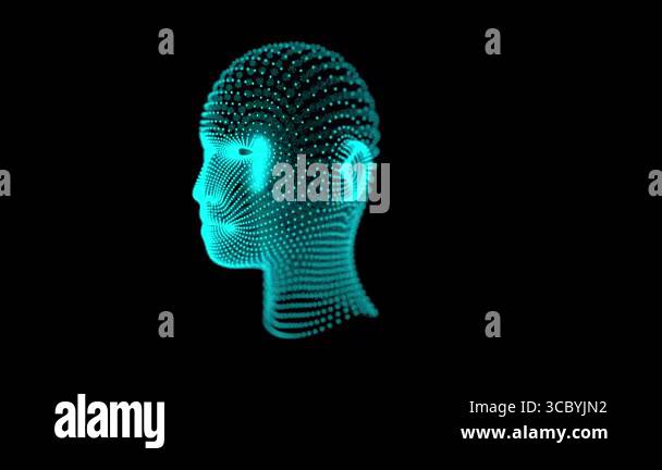 Face ID scan recognition security system able to loop endless 4k Stock ...