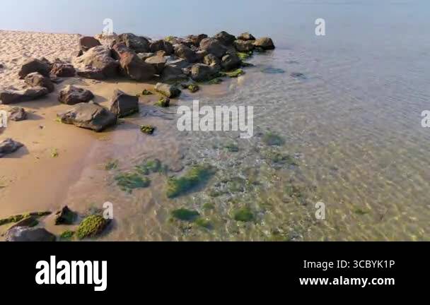 Clear Shallow Sea Water Beach Rocks Stock Video Footage - Alamy
