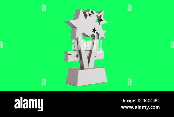 4k Resolution Video: Golden Best Service Business Award Trophy Seamless ...