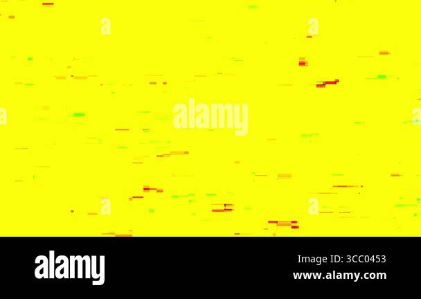 Glitch effect in yellow background seamless loop minimalist abstract ...