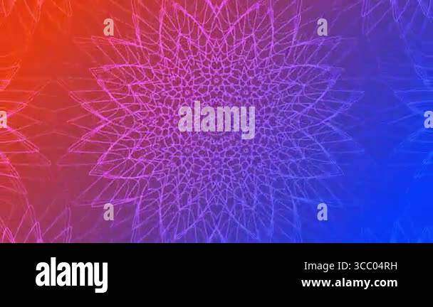 Abstract orange blue mandala background round ornament and simple ...