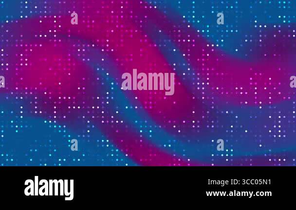 blue magenta background, technology dynamic white dot blinking, blur ...