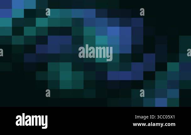 pixel art mosaic blue turquoise background wave 4K seamless loop ...