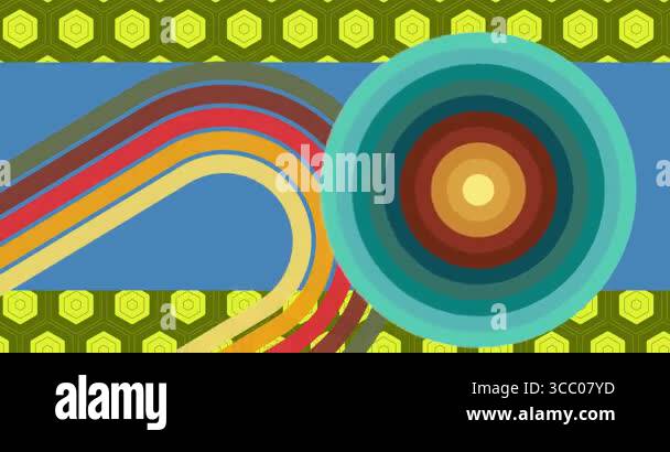 Retro 70s Background animation with Groovy 1970s art video ...