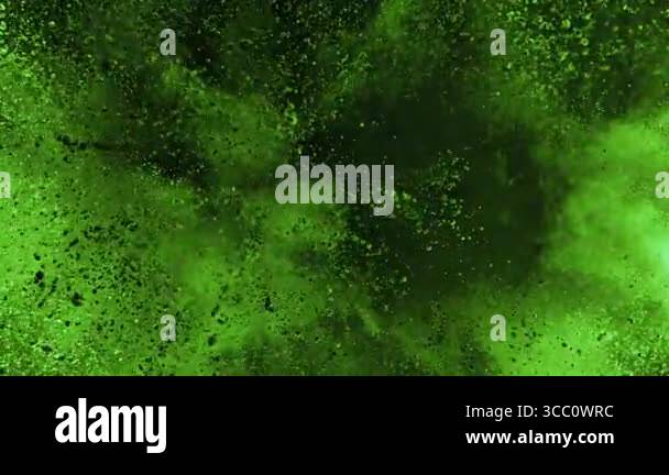 Super Slow Motion Shot of Matcha Powder Exploded Towards Camera at ...