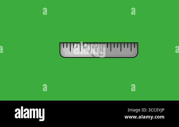 Animation video ruler icon moving on green screen background Stock ...
