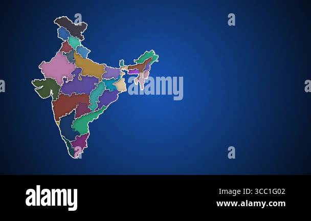 Political map india national Stock Videos & Footage - HD and 4K Video ...