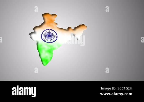 India flag over map Stock Videos & Footage - HD and 4K Video Clips - Alamy