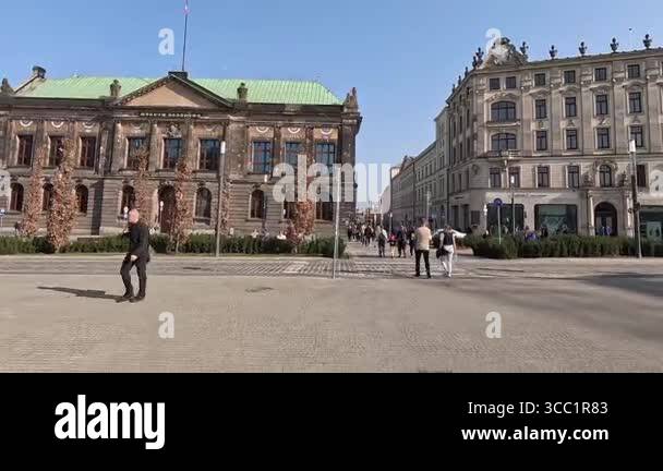 Central Poznan city views with Polish architecture, a mix of old and ...