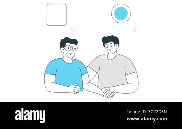 Contract Agreement 2D Flat Animation Stock Video Footage - Alamy