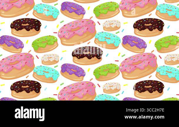 Doughnuts changing colors in a seamless loop Stock Video Footage - Alamy