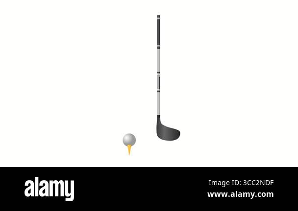 Golf Outdoor Game Animation. Golf Stick and Golf Ball. Casual Game ...