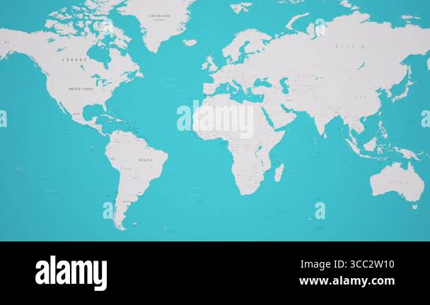 Brazil on the World Map with Animated National Flag Stock Video Footage ...