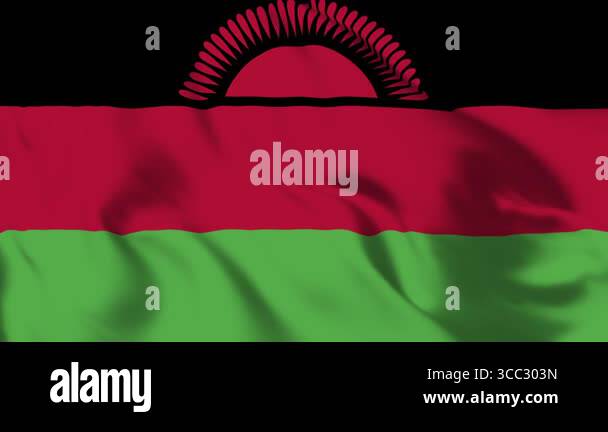 Malawi Flag 4K Animation Rising Sun in Motion Stock Video Footage - Alamy