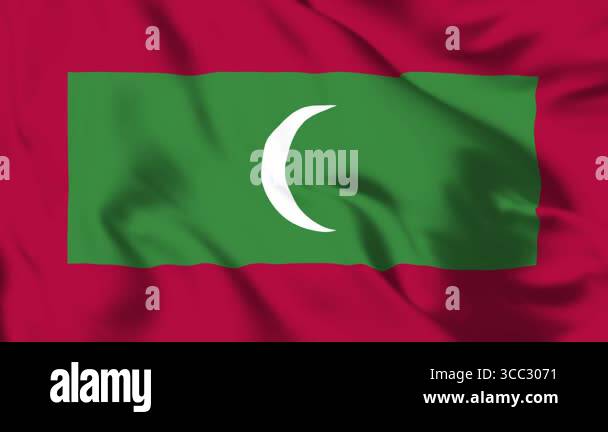 Maldives Flag 4K Animation Island Identity in Motion Stock Video ...