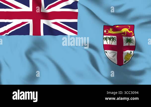 Fiji Flag 4K Animation Island Heritage in Motion Stock Video Footage ...