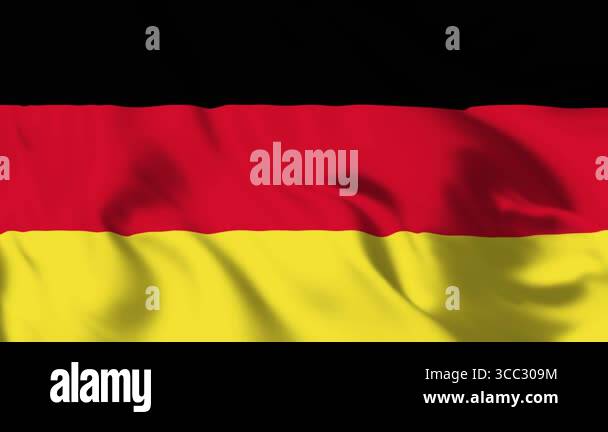 Germany Flag 4K Animation Tricolor Power in Motion Stock Video Footage ...