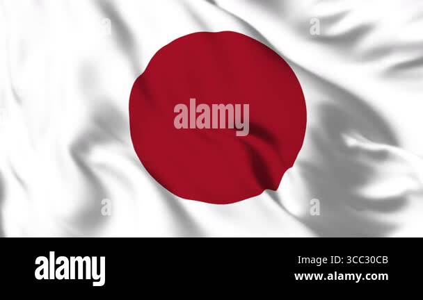 Japan Flag 4K Animation Rising Sun in Motion Stock Video Footage - Alamy