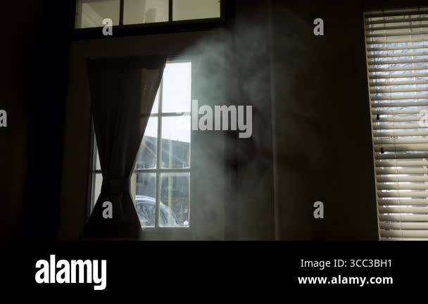 Floating Particles in Air with Sun Light Beams and Rays through door ...