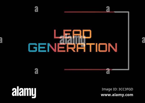 lead generation. modern lettering Stock Video Footage - Alamy
