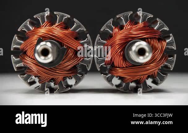Rotors of electric motors with copper coil from small household ...