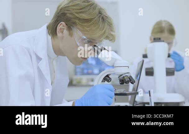 Scientist doctor team working in science lab, Medical researcher people ...