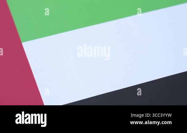 UAE flag in red, white, green and black colors as a symbol of ...