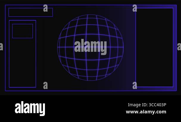 Animation globe scan futuristic unique Stock Video Footage - Alamy