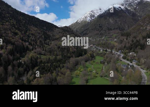 mountains landmark captured on flying drone, travel video Stock Video ...