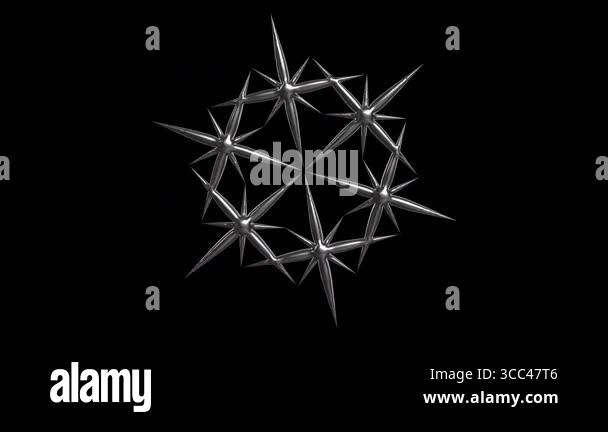 Multi-layered star with complex symmetry turns steadily, its ...