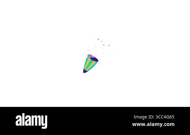 colorful particle Confetti explosion animation on Transparent ...