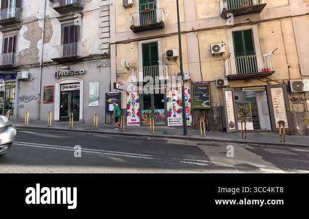 Busy street with vehicles and pedestrians Stock Video Footage - Alamy