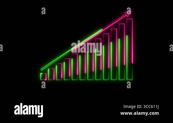 bar graph neon sign Stock Video Footage - Alamy