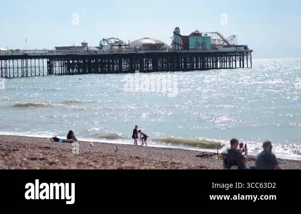 Brighton pier beach landscape Stock Videos & Footage - HD and 4K Video ...
