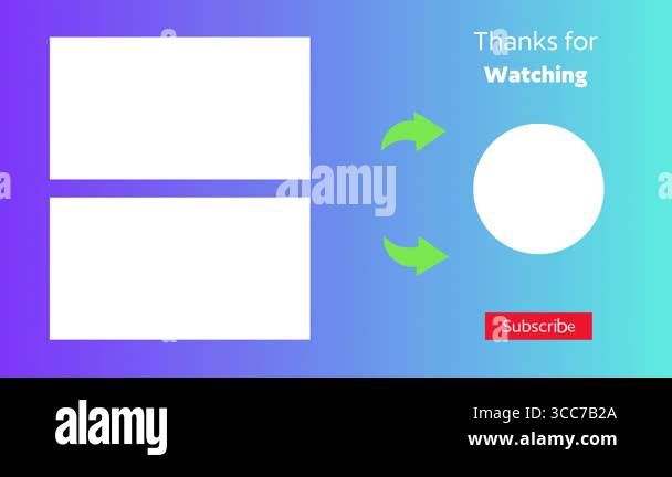 YouTube end screen template, subscribe outro background for video ...